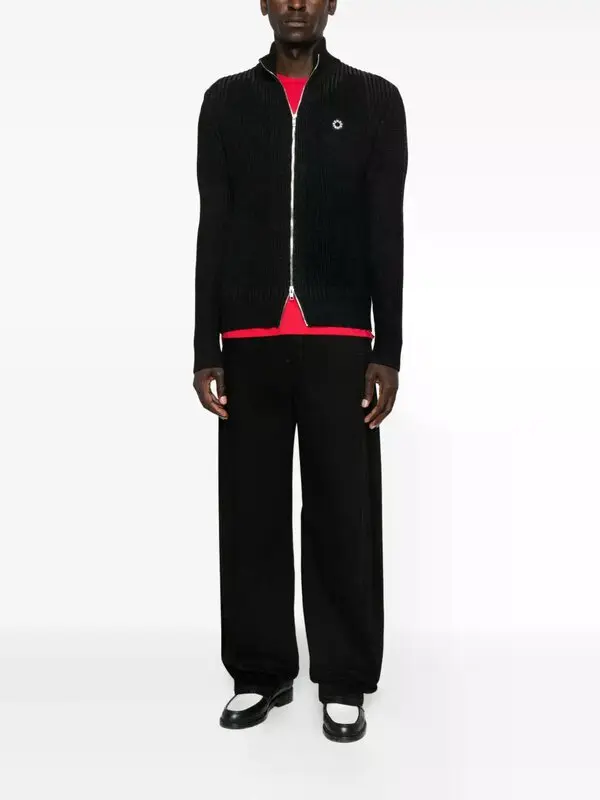 Kenzo Ribbed Zip-up Cardigan