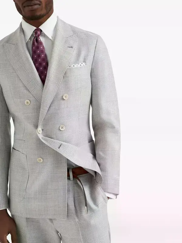 Brunello Cucinelli Double-breasted Checked Suit