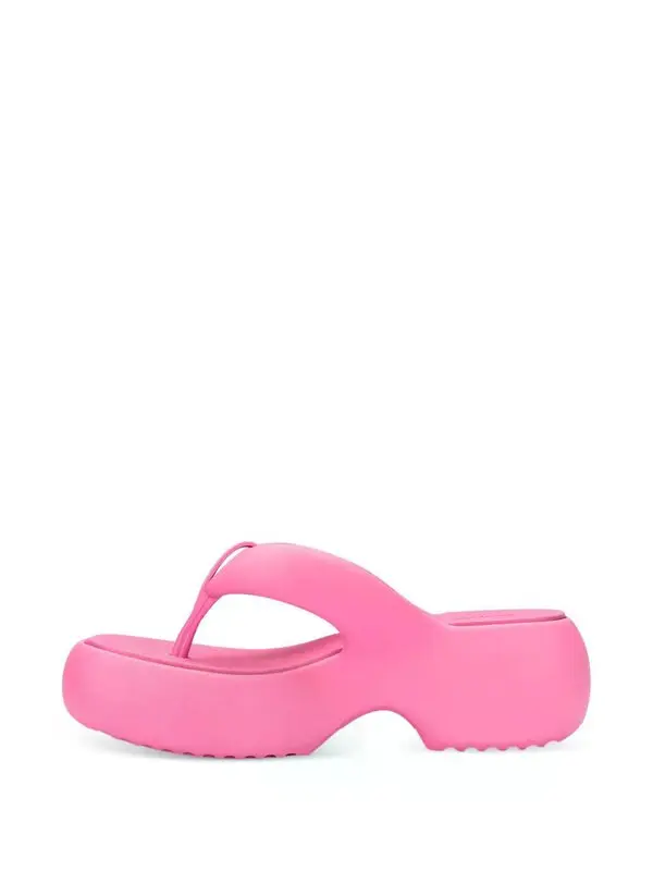 Melissa Free Fuzzy Platform Flip-flops - Pink