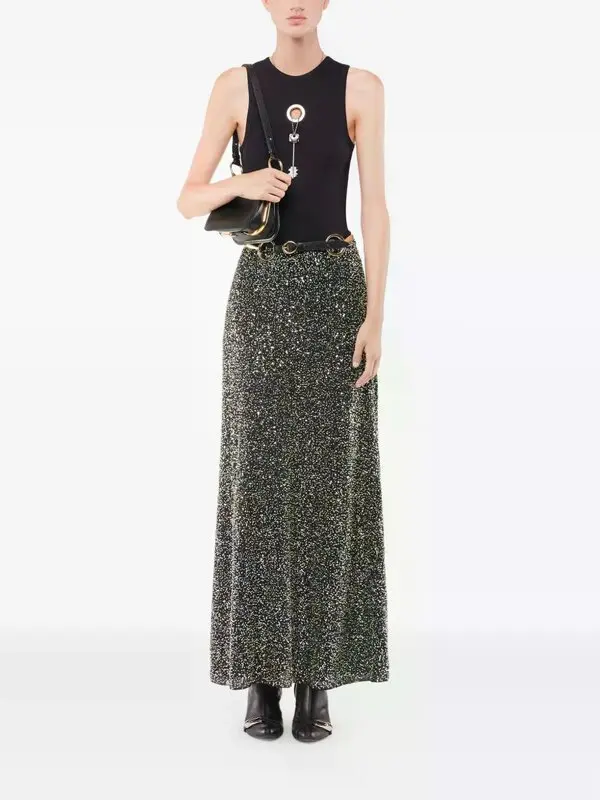 Rabanne Sequin-embellished Maxi Skirt - Black