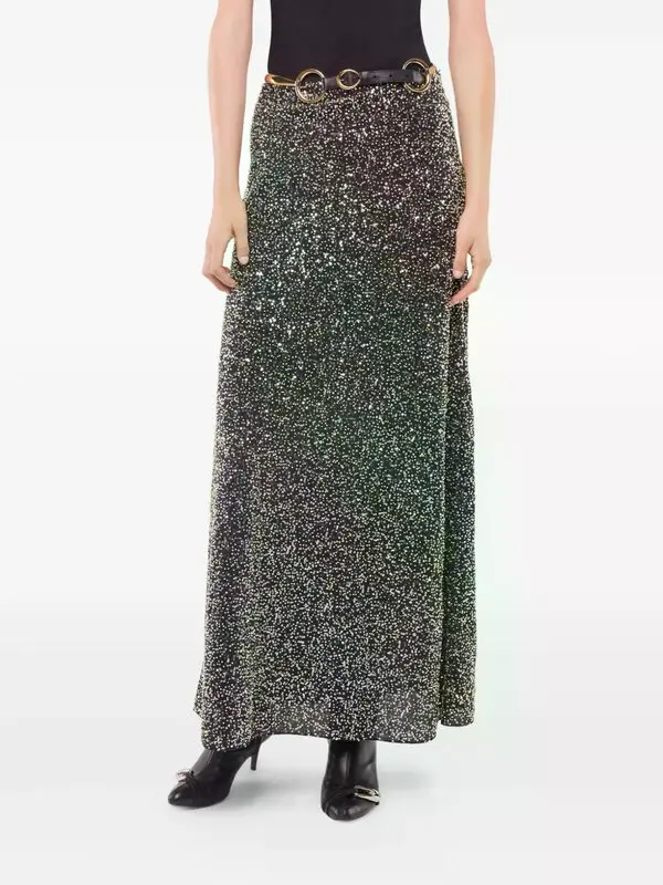 Rabanne Sequin-embellished Maxi Skirt - Black