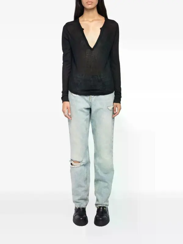 Zadig&Voltaire Ribbed Long-sleeve Top