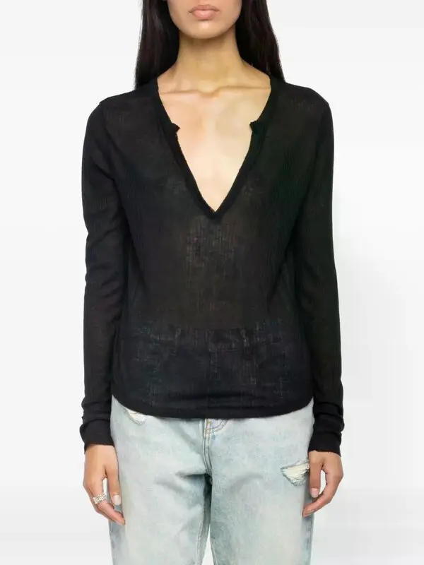 Zadig&Voltaire Ribbed Long-sleeve Top
