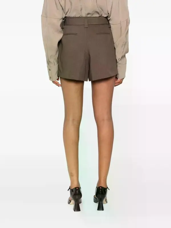 ELEH Belted Pleated Shorts
