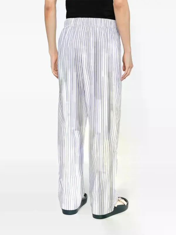 TEKLA Striped Organic Cotton Pyjama Trousers
