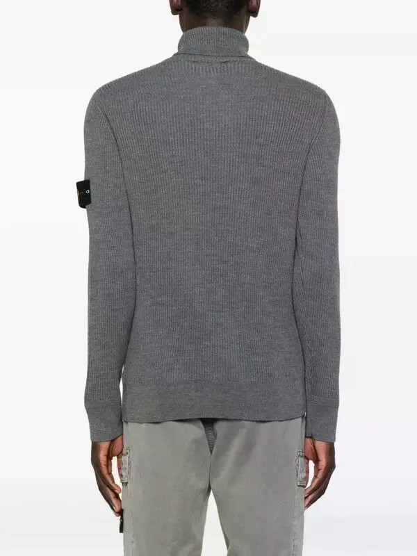 Stone Island Ribbed Turtleneck Sweater