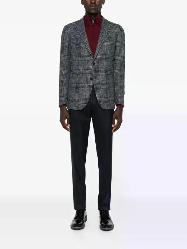Tagliatore Checked Wool Blazer