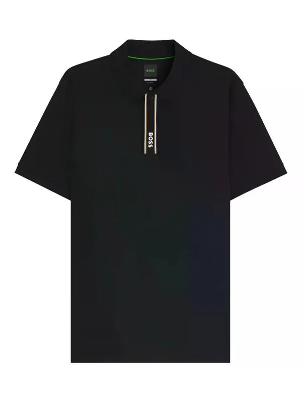 BOSS Cotton Polo Shirt - Black