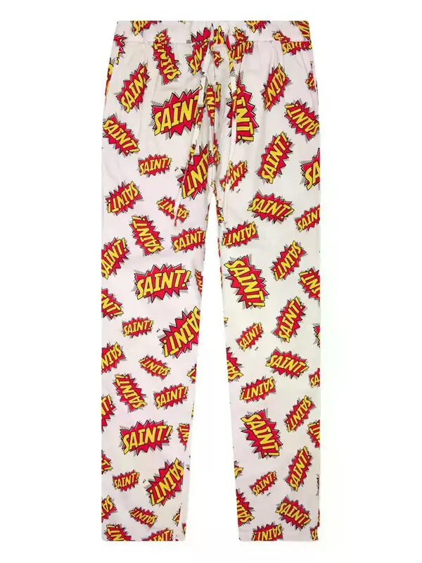 SAINT MXXXXXX Printed Trousers - White