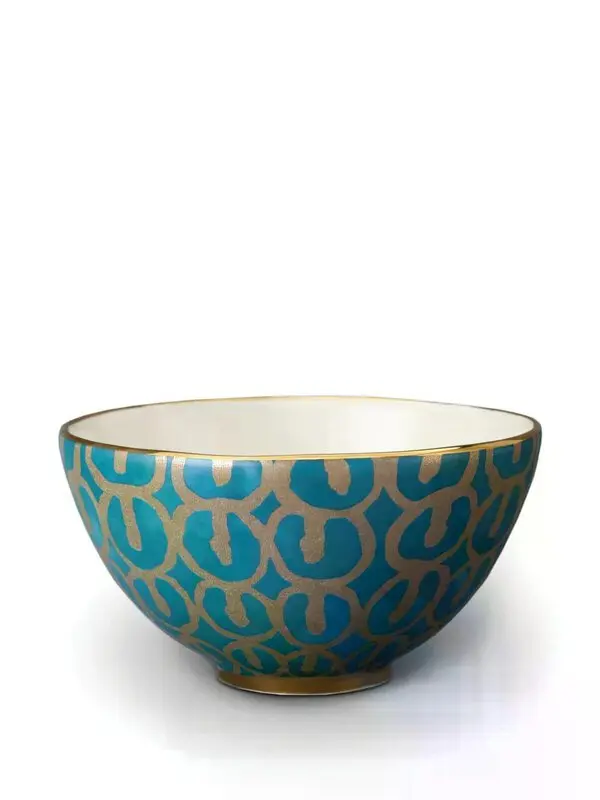 L'Objet Fortuny Patterned Serving Bowl - Blue