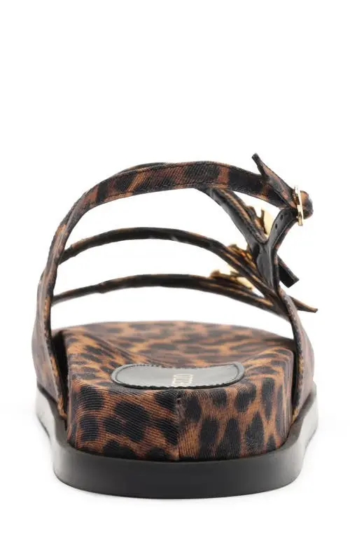AREZZO Felice Slingback Platform Sandals - Natural Leopard