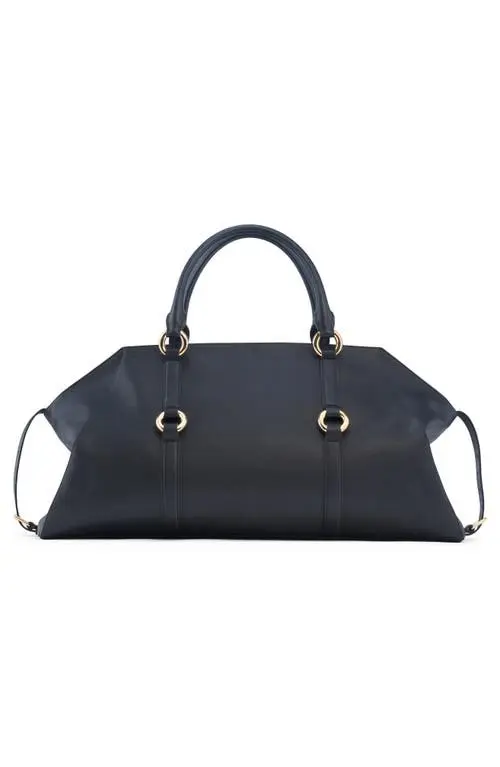 Alexander McQueen Maxi Farringdon Leather Satchel - Black/gold
