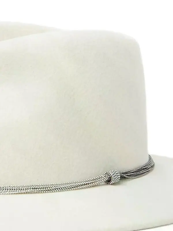 Peserico Chain-trimmed Fedora Hat