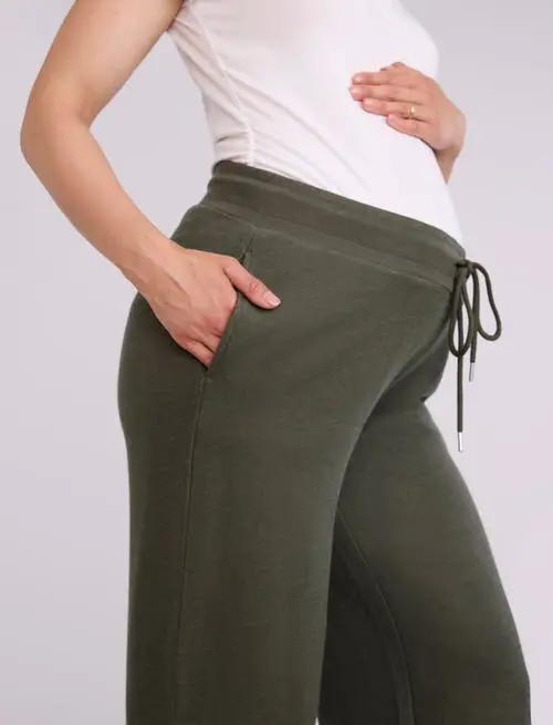 Motherhood Maternity Wide-leg Maternity Sweatpants - Deep Depths