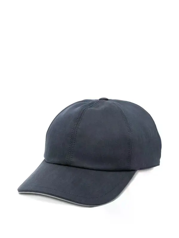 Eleventy Silk Baseball Cap - Blue