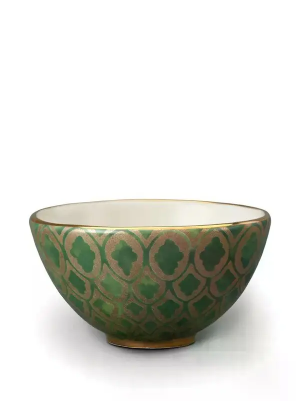 L'Objet Fortuny Ashanti Patterned Serving Bowl - Green