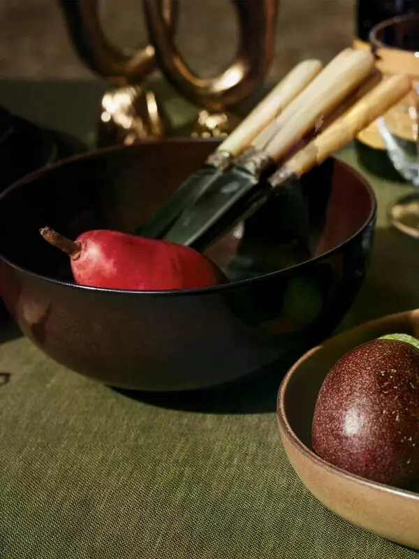 L'Objet Terra Porcelain Condiment Bowl - Red