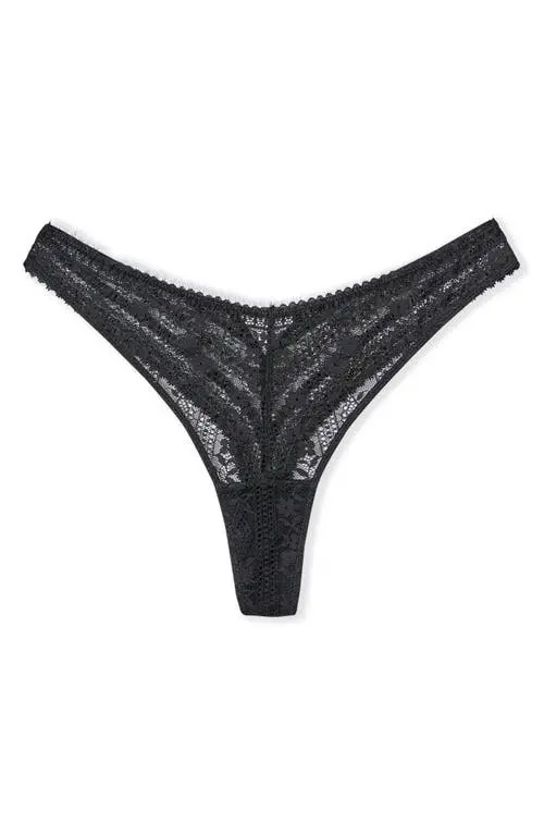 ETAM Aura Lace Tanga Thong - Black