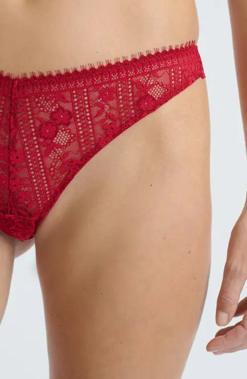 ETAM Aura Lace Tanga Thong - Red