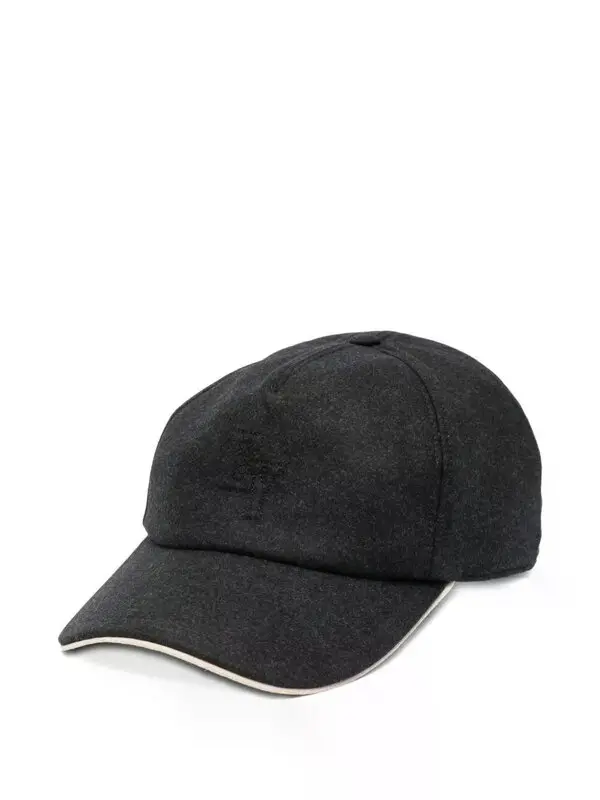 Eleventy Wool Baseball Cap - Black