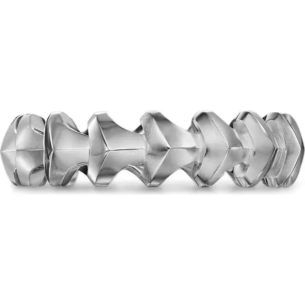 David Yurman Armory Band Ring In Titanium - Silver