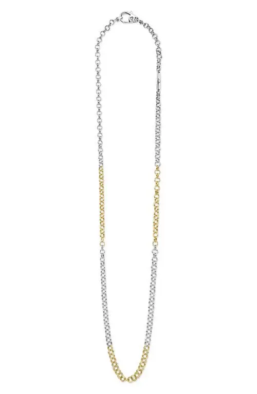 Lagos Two-tone Link Chain Necklace