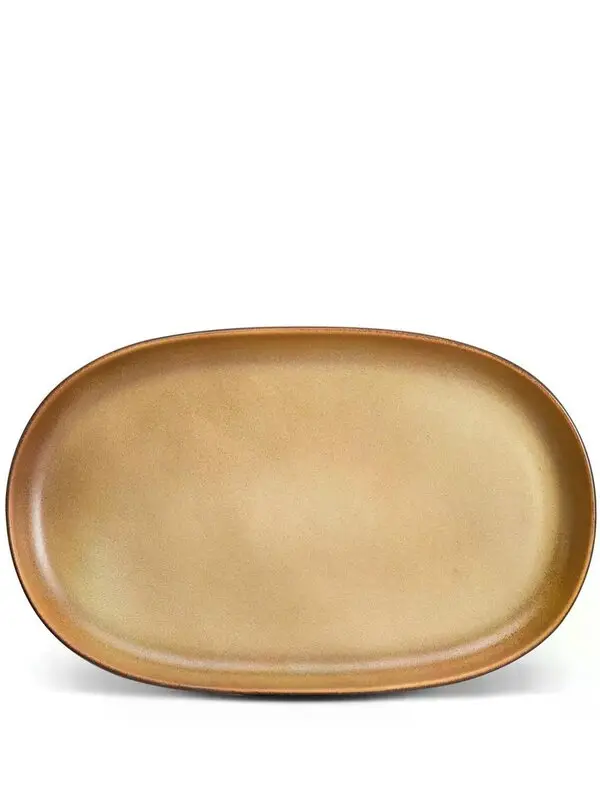 L'Objet Small Terra Oval Platter - Brown