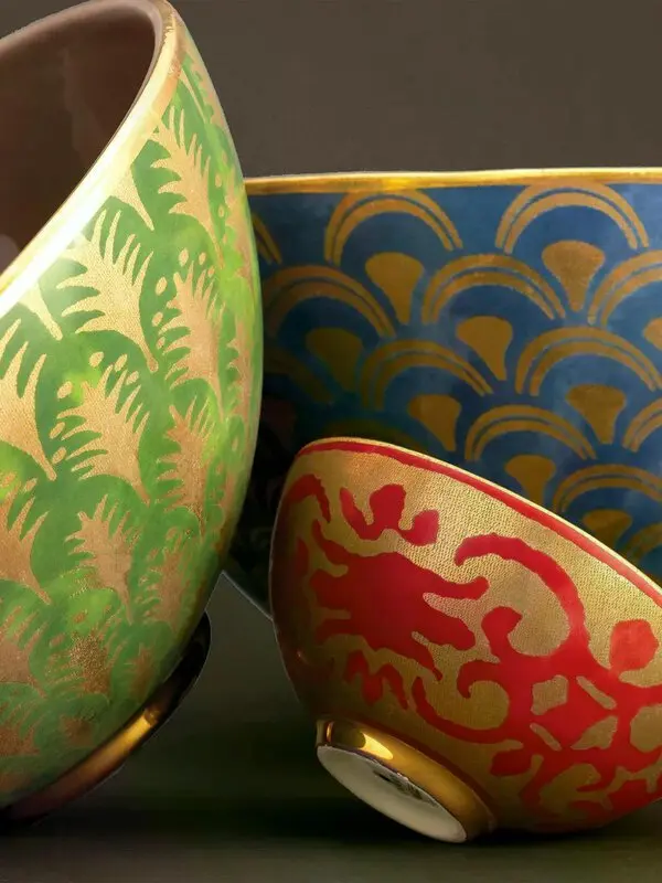 L'Objet Fortuny Piumette Bowl - Green