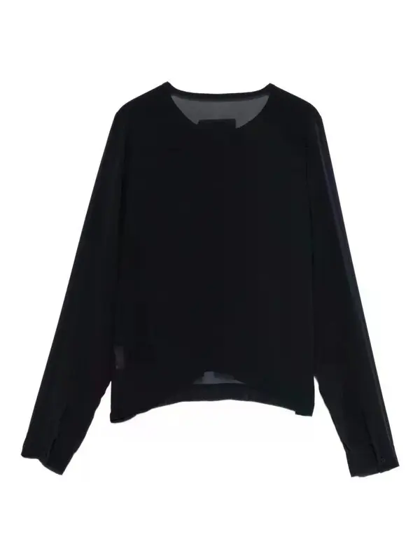 PRIVATE 0204 Sheer-panel Long-sleeve Top