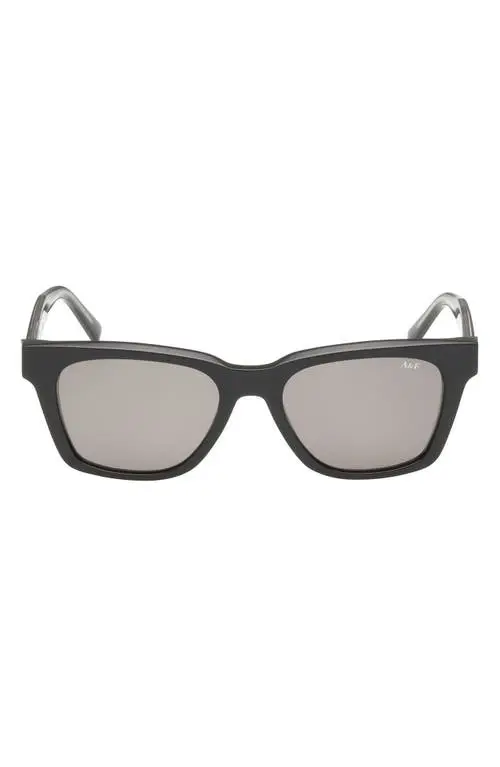 Abercrombie 52mm Square Sunglasses - Shiny Black /green Lens