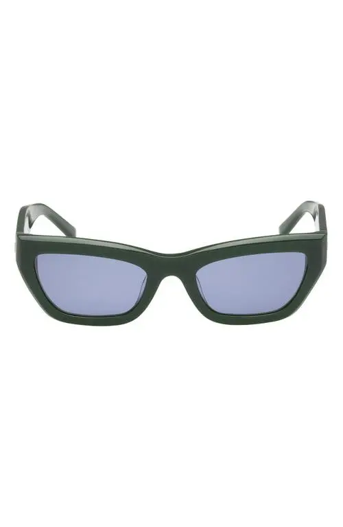 Abercrombie 52mm Cat Eye Sunglasses - Shiny Dark Green /smoke Lens