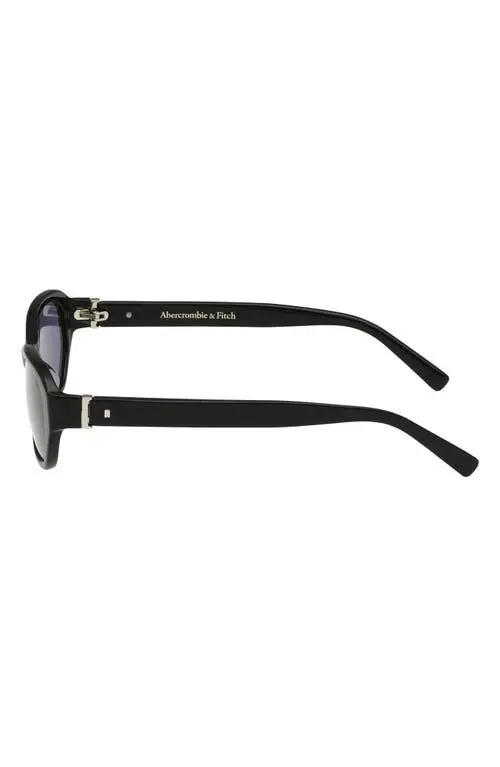 Abercrombie 52mm Oval Sunglasses - Shiny Black /smoke Lens