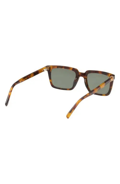 Abercrombie 52mm Rectangular Sunglasses - Dark Havana /green Lens