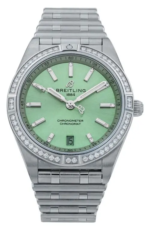 WATCHFINDER & CO. Breitling 2023 Chronomat Diamond Automatic Bracelet Watch - Green