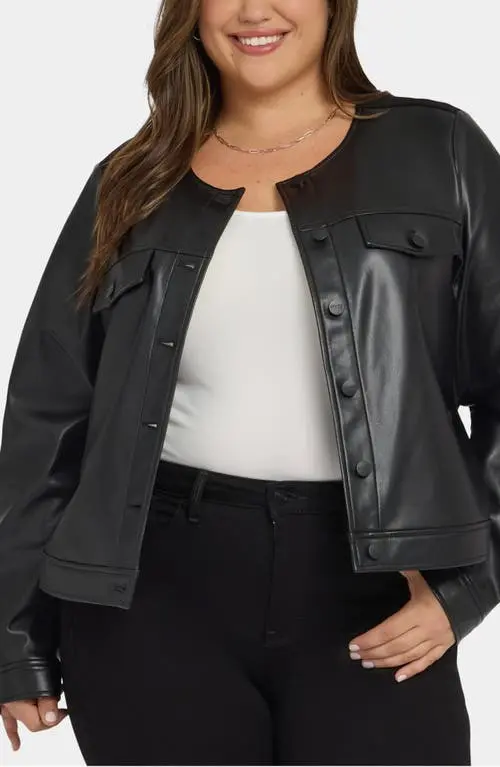 NYDJ Vanessa Faux Leather Jacket - Black