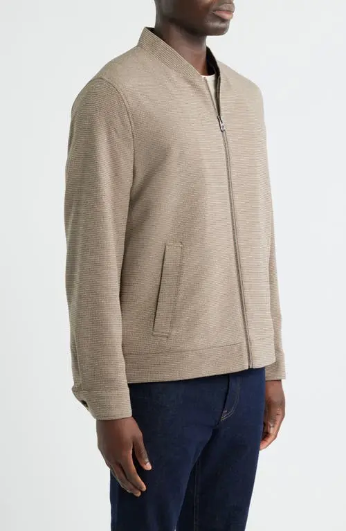 Johnston & Murphy Pattern Zip Jacket - Brown