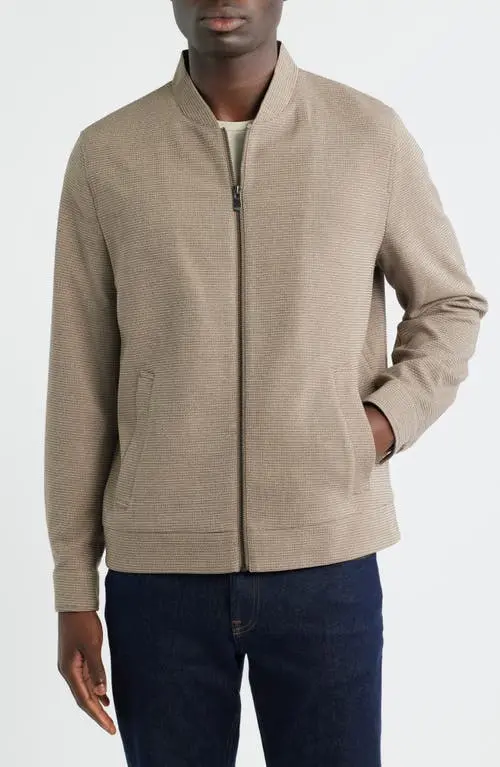 Johnston & Murphy Pattern Zip Jacket - Brown