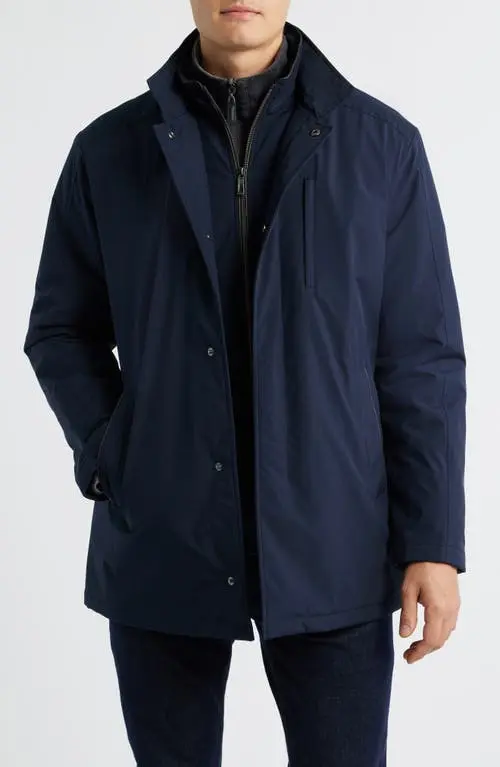 Johnston & Murphy Upton City Car Coat With Removable Bib