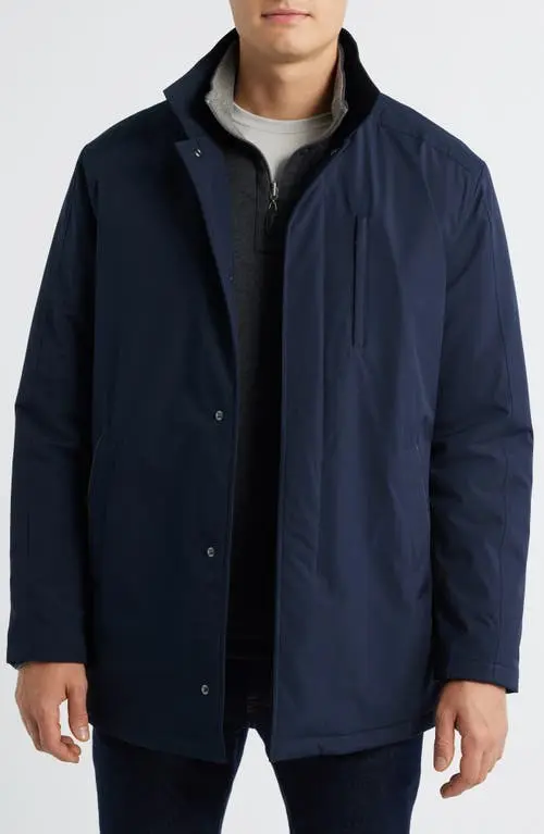 Johnston & Murphy Upton City Car Coat With Removable Bib