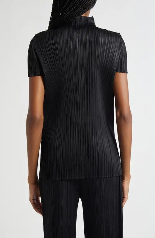Issey Miyake Monthly Colors August Pleated Polo - Black