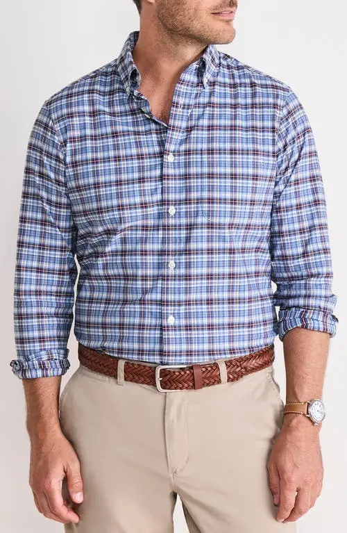 Vineyard Vines Faraway Performance Cotton Blend Button-down Shirt - Summer Evening