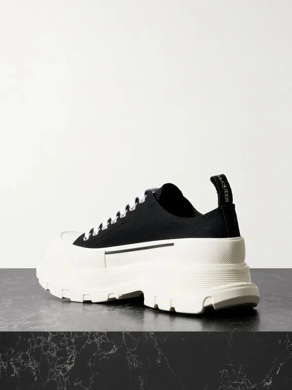 Alexander McQueen Tread Slick Canvas Sneakers - Black