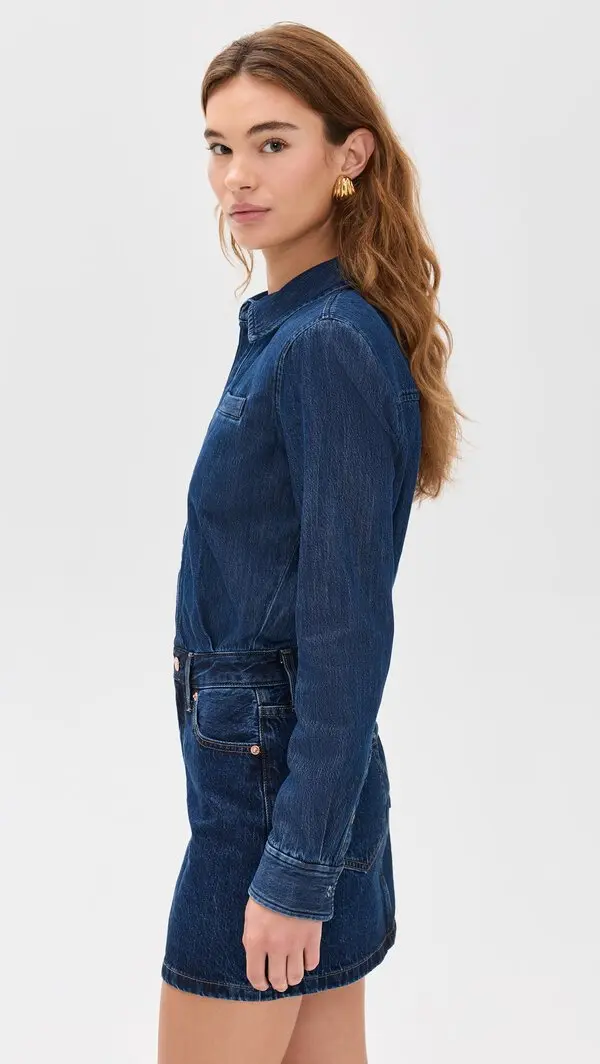 PISTOLA Pixie Denim Mini Shirt Dress
