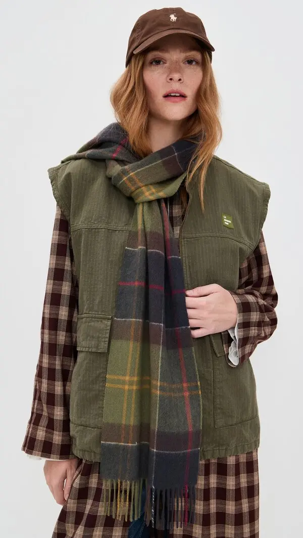 Barbour Cashmere Tartan Scarf - Classic