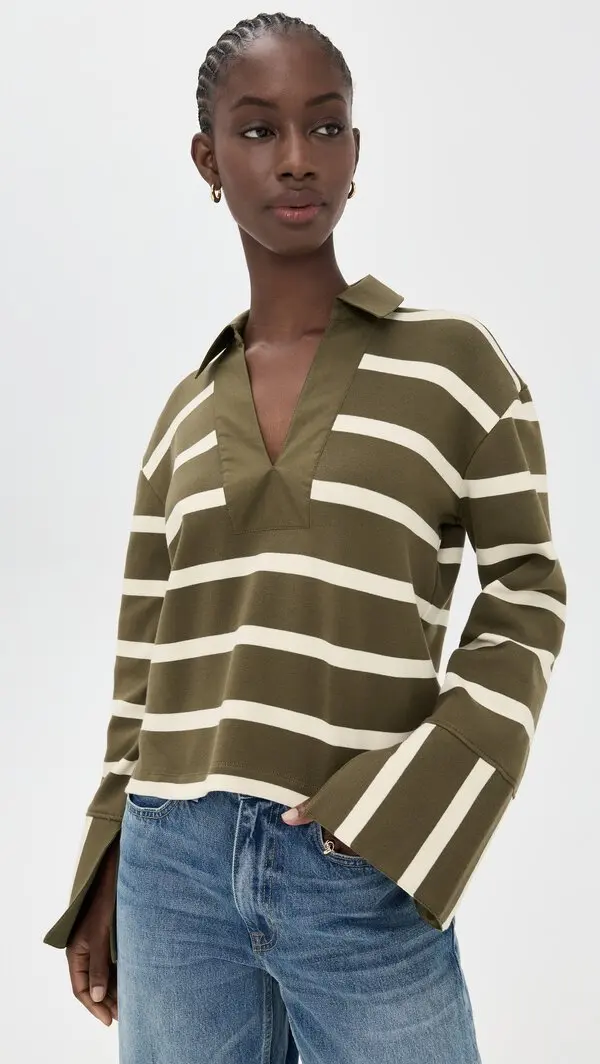 Tanya Taylor Whitney Striped Knit Top