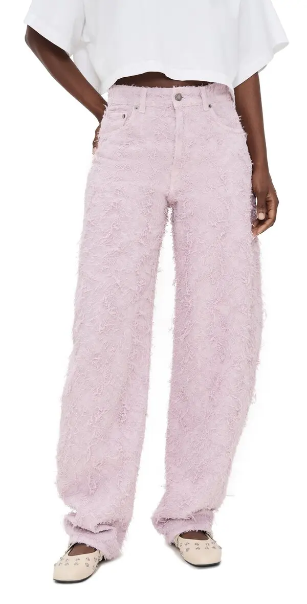 HAIKURE Bibi Faux Fur Denim Jeans