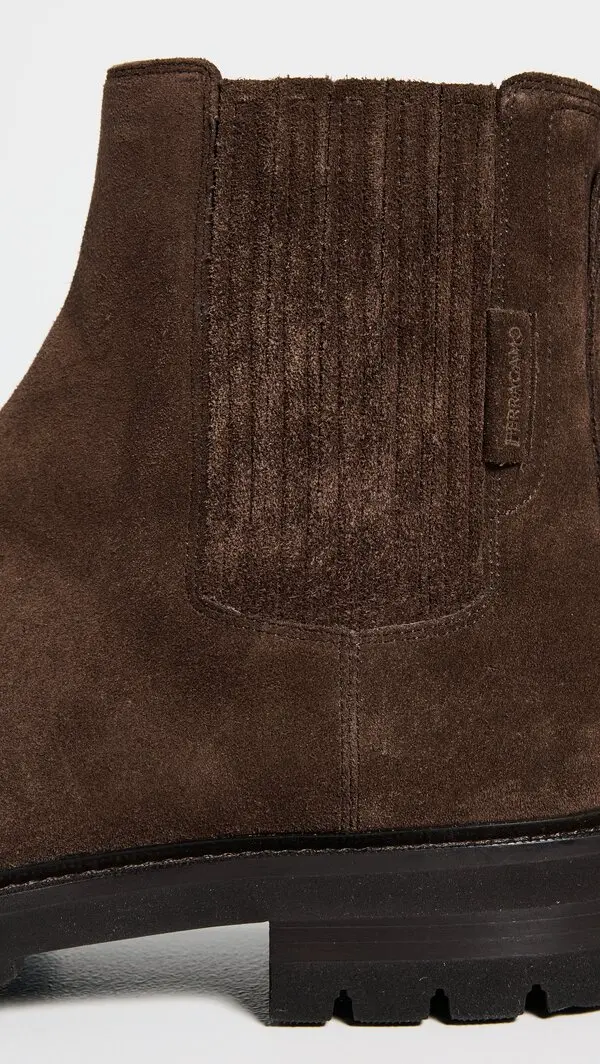 FERRAGAMO Suede Chelsea Boots