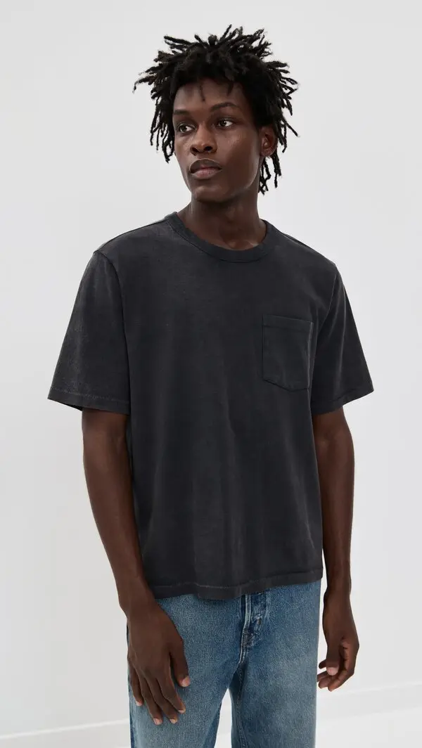 CORRIDOR Garment Dyed Tee - Black