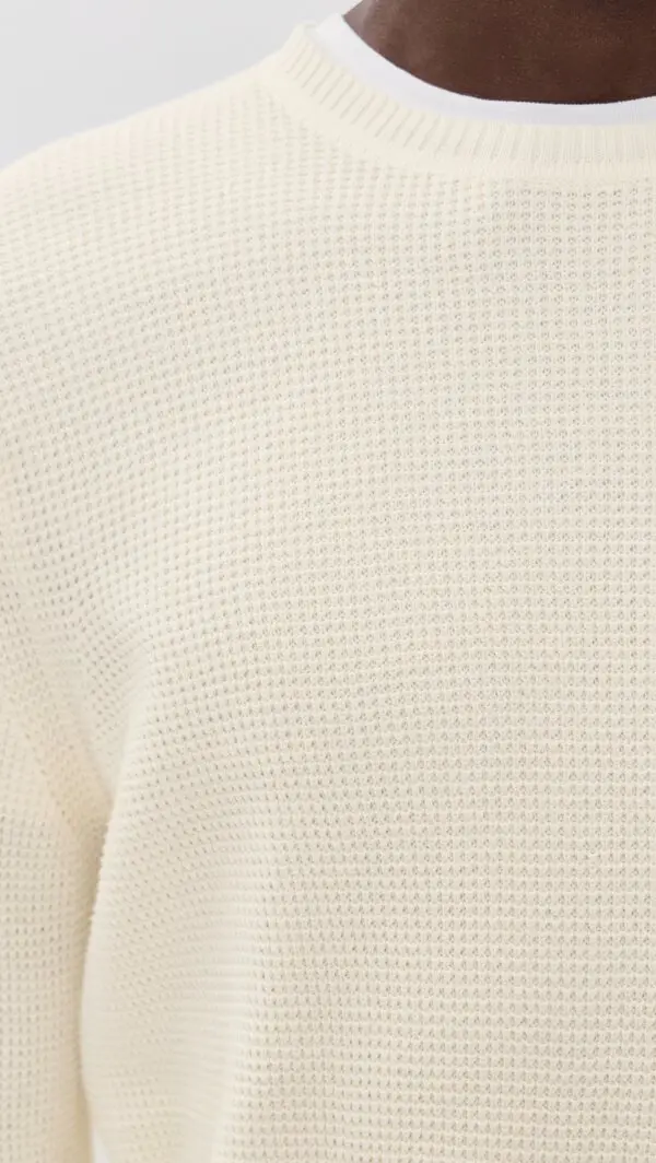 Faherty Brand Sunwashed Crewneck Sweater - White Shell