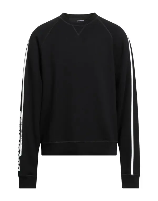 Dsquared2 Cotton Fleece Sweatshirt - Black